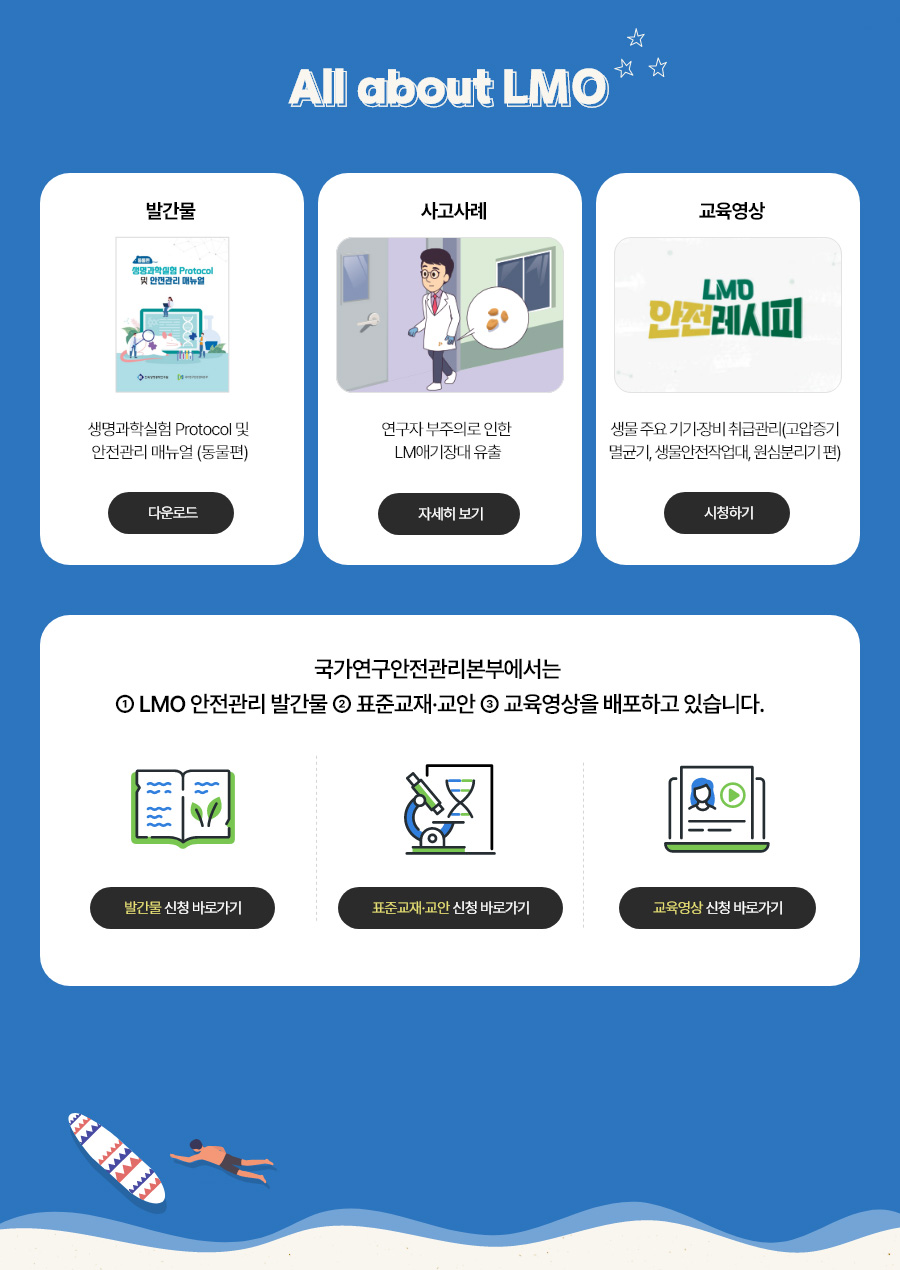 뉴스레터>알림공간 | 시험ㆍ연구용 LMO정보시스템